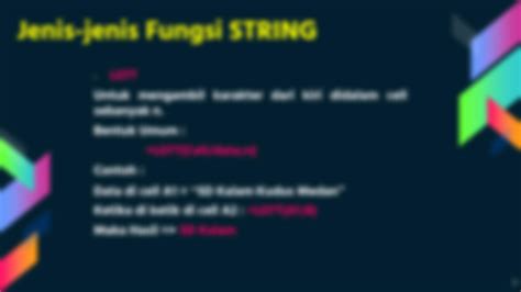 SOLUTION: Fungsi string 1 - Studypool