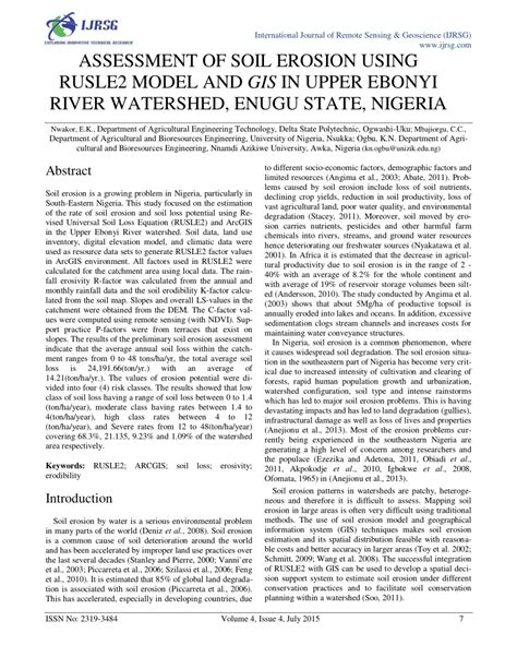 Pdf Assessment Of Soil Erosion Using Rusle2 Model And Gis In Upper