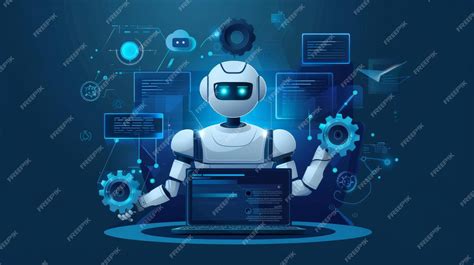 Premium Photo An Engaging Image Of A Robot Ai Assistant Offering Support