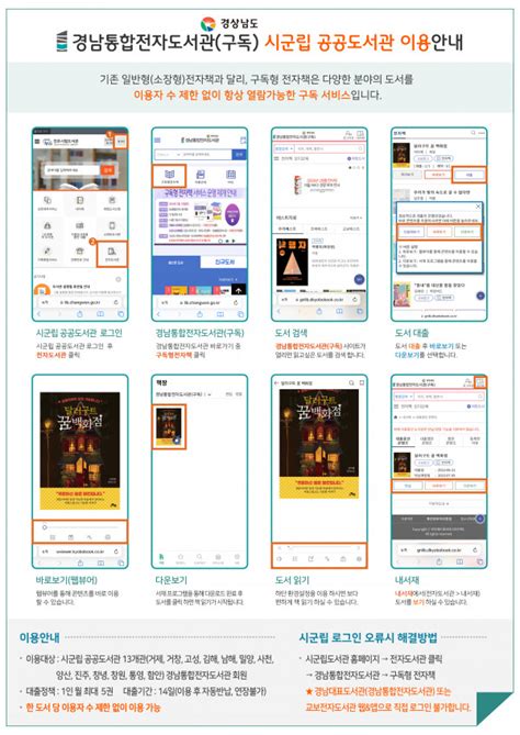 [경남대표도서관]구독형 전자책 서비스 운영 공지사항 도서관사업소