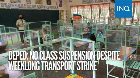 Deped No Class Suspension Despite Weeklong Transport Strike Youtube