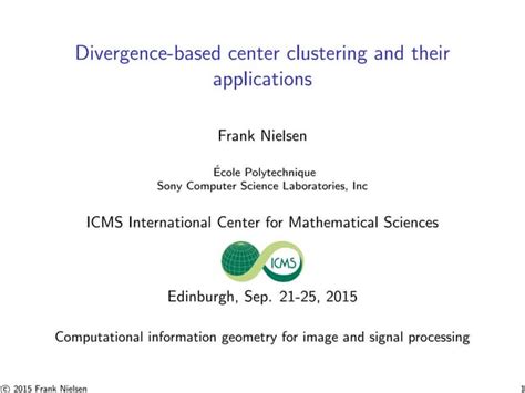 Divergence Center Based Clustering And Their Applications Pdf