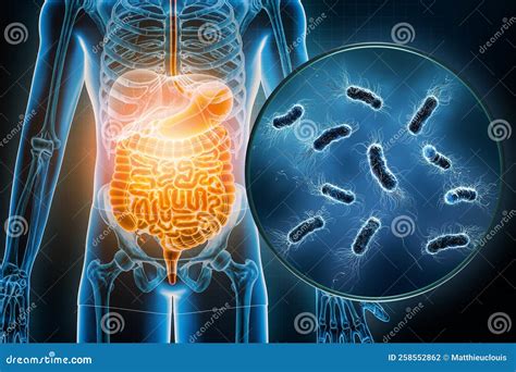Bacterial Infection Of The Gastrointestinal Tract 3d Rendering