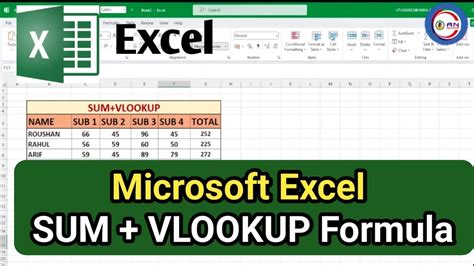 How To Apply Sum And Vlookup Functions In Excel Excel Me Sum