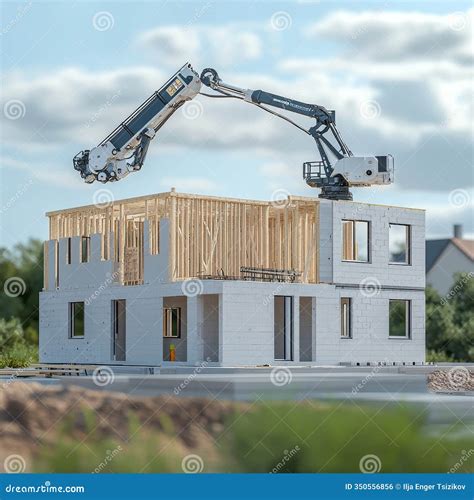Automated Construction Robotic Arm Building A Modern Prefabricated Home Revolutionizing