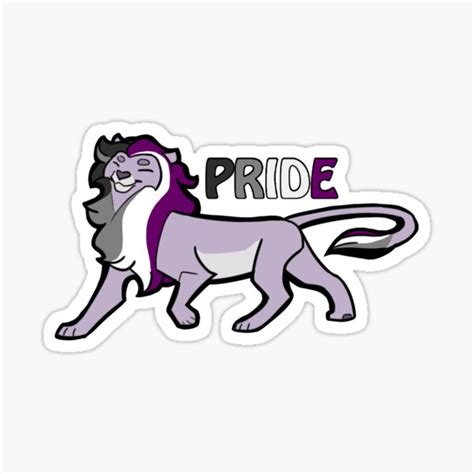 Asexual Lion Pride Sticker For Sale By Silentartist137 Redbubble