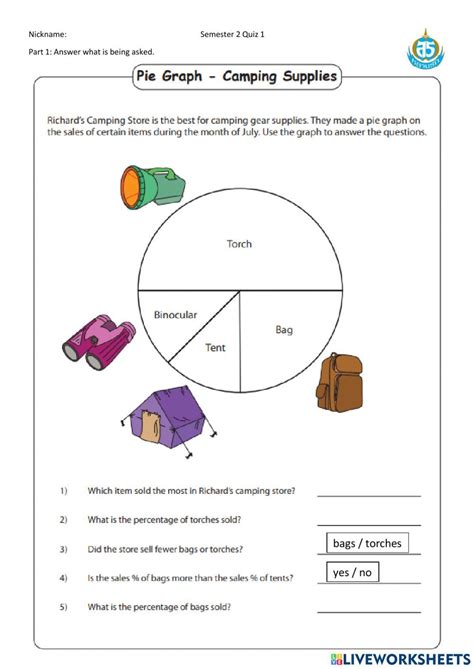 Interpreting Pie Charts Worksheet Estadistica