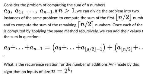 Solved Consider The Problem Of Computing The Sum Of N Chegg