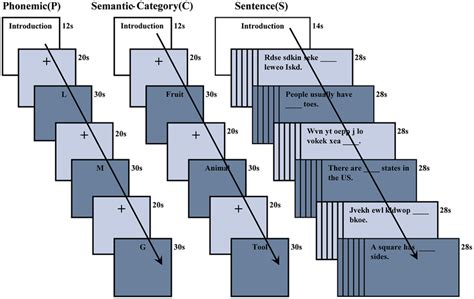 Phonemic P Semantic Category C And Sentence Completion S Verbal
