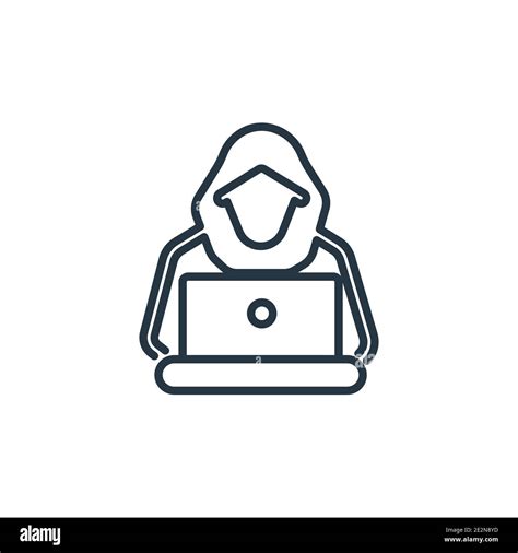 hacking outline vector icon thin line black hacking icon flat vector