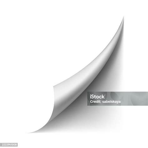 컬 종이 모서리 벡터 오버레이 효과 흰 종이 페이지 터닝 가장자리 컬 코너 그림자가 있는 사실적인 구부러진 시트 0명에 대한 스톡 벡터 아트 및 기타 이미지 Istock