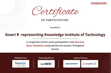 Gowri R On Linkedin Hackathon Nasscom Nextgennexus Innovation Skilldevelopment