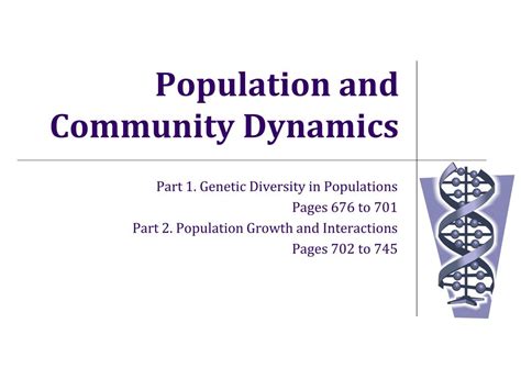 Ppt Population And Community Dynamics Powerpoint Presentation Free Download Id 3623475
