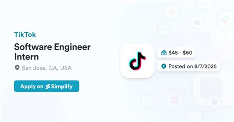Software Engineer Intern Tiktok Simplify Jobs
