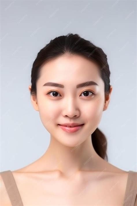 Premium Photo A Woman With A Ponytail And A Smile On Her Face