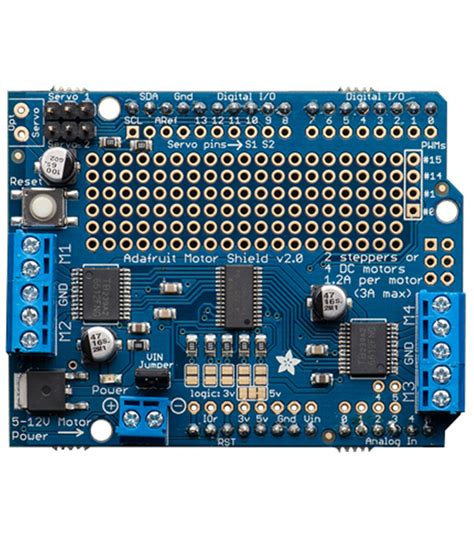 adafruit 1438 adafruit motor stepper servo shield kit v2 0