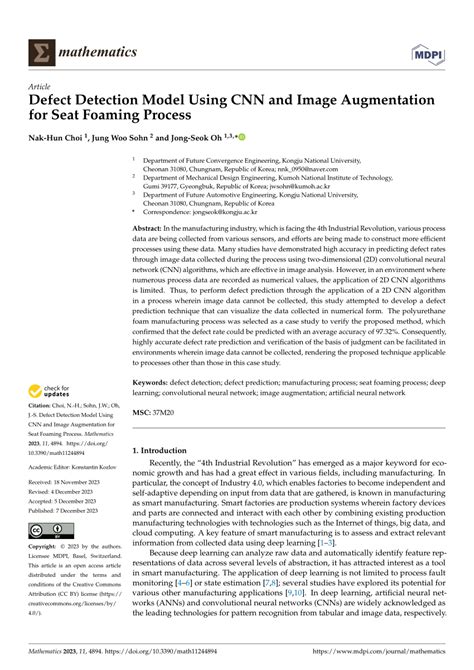 pdf defect detection model using cnn and image augmentation for seat
