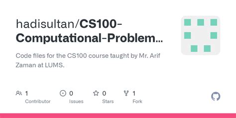 Github Hadisultancs100 Computational Problem Solving Fall 16 Lums