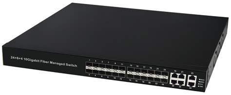 Factory Oemodm Fiber Optic Switch L3 10gigabit Fiber Managed Switch 24