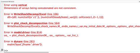 Plotshockdecomposition Encountered Errors Estimation Dynare Forum