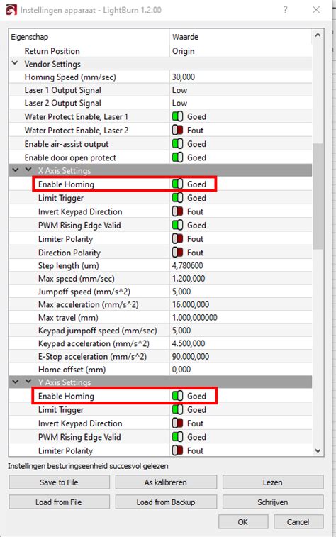 Co2 Laser Enable Homing Lightburn Software Questions Lightburn Software Forum