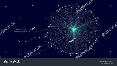 Illustration Abstract Stream Information Line Dot Stock Vector Royalty