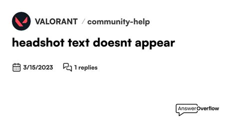 Headshot Text Doesnt Appear Valorant