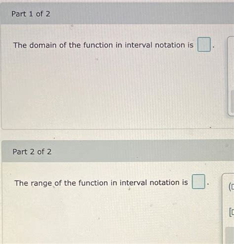 Solved Determine The Domain And Range Of The Function Part Chegg
