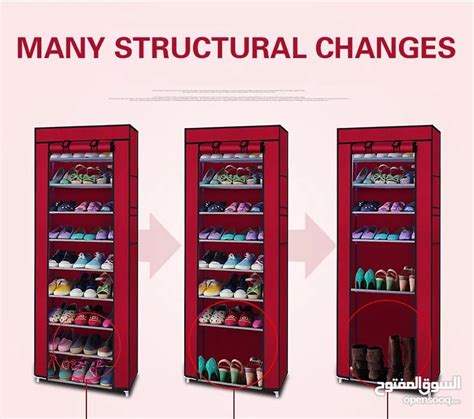 خزانة مع رفوف عدد 9 ترتيب الاحذية خزائن قماش للأحذية دولاب الاحذية خزانة أحذية متنقلة من