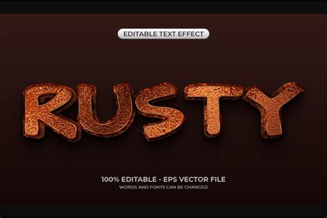 3D Rusty Text Effect Graphic by Alfaruki Design · Creative Fabrica