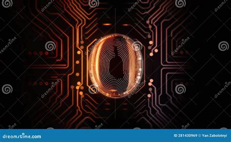 Biometric Authentication Fingerprint Scanning Cybersecurity Conceptual Bronze Black Generative