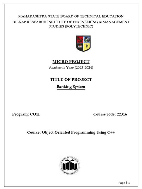 oop project 1 pdf banks deposit account