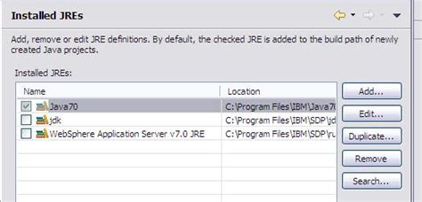 rational rsa how to add jdk 7 in compiler list in eclipse stack