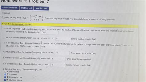 Solved Consider The Sequence An N Nn Graph This Chegg Com