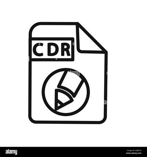 Cdr File Document Icon Linear Vector Graphics Sign Or Symbol Set For Web App Ui Stock Vector