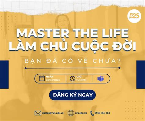 𝐌𝐚𝐬𝐭𝐞𝐫 𝐓𝐡𝐞 𝐋𝐢𝐟𝐞 r2s academy học thì khoẺ và giá thì rẺ