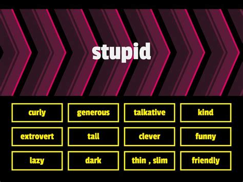 Pre Int 2 Opposite Adjectives Personality And Appearance Find The