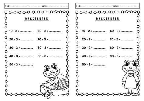 Dagstarters Aftrekken Van Een Tiental Tot 100 Juf Laure