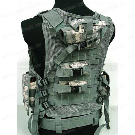Deluxe Airsoft Tactical Combat Mesh Vest Digital Acu Camo For 4199