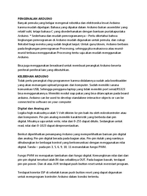 Pengenalan Arduino Pdf Seni Komputer