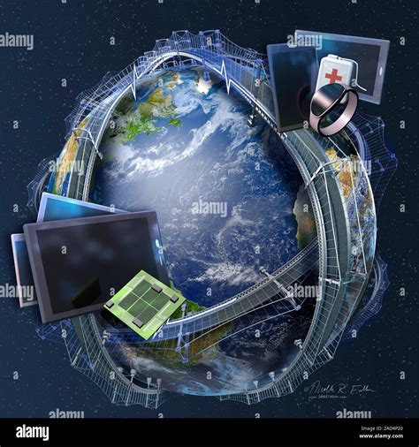 Integrated Global Computing Technology Conceptual Image Of Computing