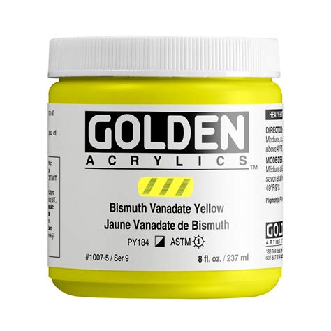 Heavy Body Acrylic Color Bismuth Vanadate Yellow Golden Artist Colors