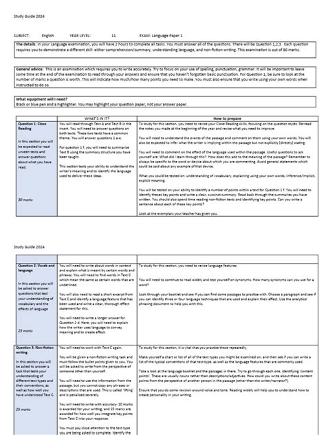 Language Techniques Pdf Question Vocabulary