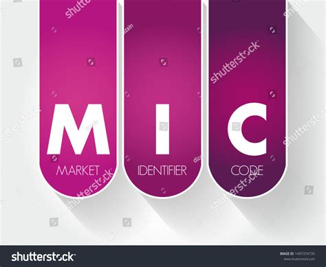 Mic Market Identifier Code Unique Identification Stock Vector Royalty Free 1497374735