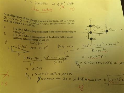 Three Charges Qa 3 Mu C Qb 2 Mu C And Qc