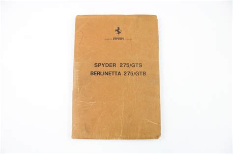 1964 68 Ferrari 275 Gtb Gts Assembly Data And Overhaul Instructions