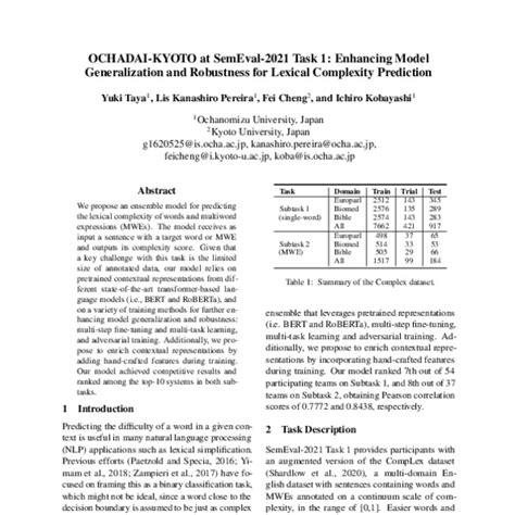 ochadai kyoto at semeval 2021 task 1 enhancing model generalization