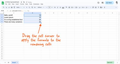 Character Count In Google Sheets With And Without Spaces