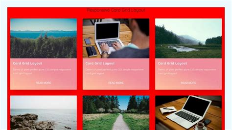 responsive card grid layout