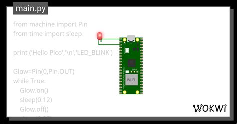 Ledblinkpicow Wokwi Esp32 Stm32 Arduino Simulator